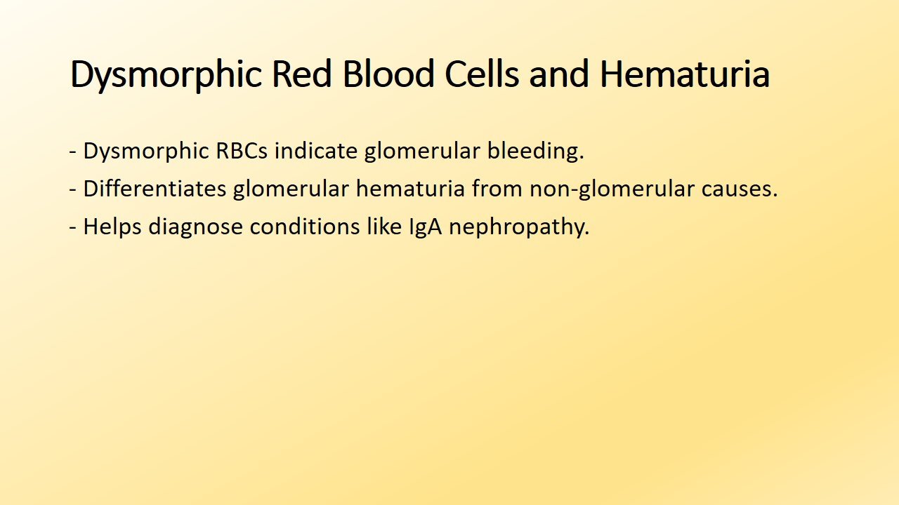 Dysmorphic Red Blood Cells and Hematuria - Med Skill Hub